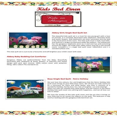 Kids bed linen | PDF