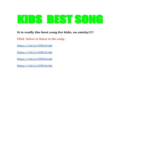 THE BEST KIDS SONGS | PDF