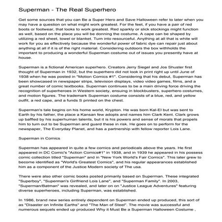 Superman - The Real Superhero | PDF