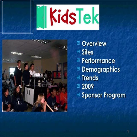 Kids Tek Master Presentation 012309 | PPT