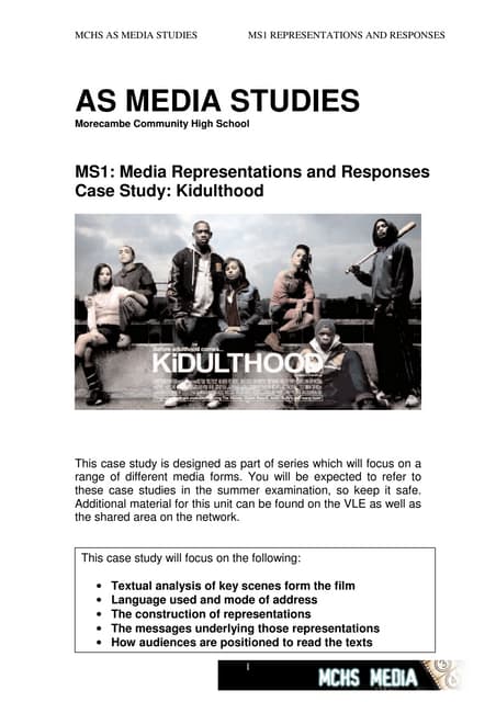 Kidulthood film poster analysis | DOCX