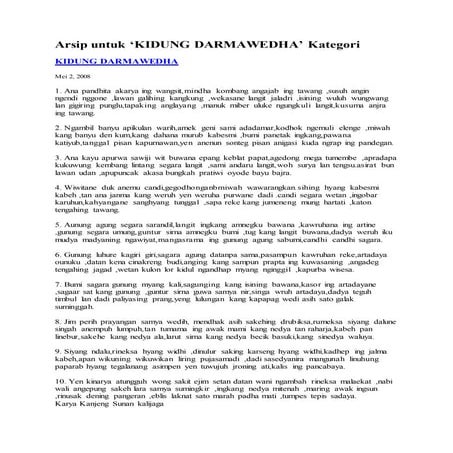 Kidung darmawedha | DOCX
