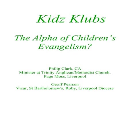 Kidz Klubs | PDF