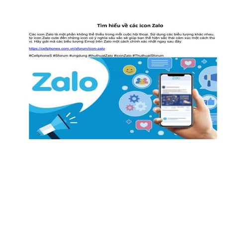 Tìm hiểu về các icon trong ứng dụng Zalo | DOCX