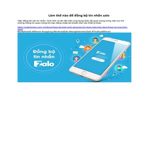 Làm thế nào để đồng bộ tin nhắn zalo nhanh nhất | DOCX