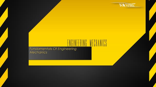 Lecture 1 Introduction to statics Engineering Mechanics hibbeler 14th ...