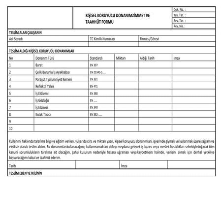 KİŞİSEL KORUYUCU DONANIM ZİMMET VE TAAHHÜT FORMU.docx