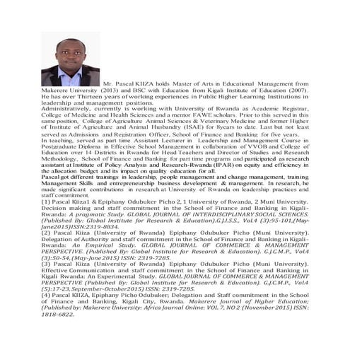 Kiiza pascal biography | PDF