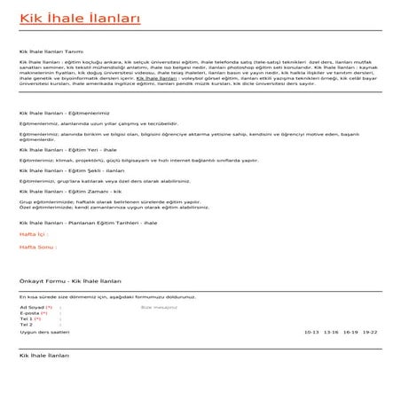 Kik ihale-ilanlari | PDF