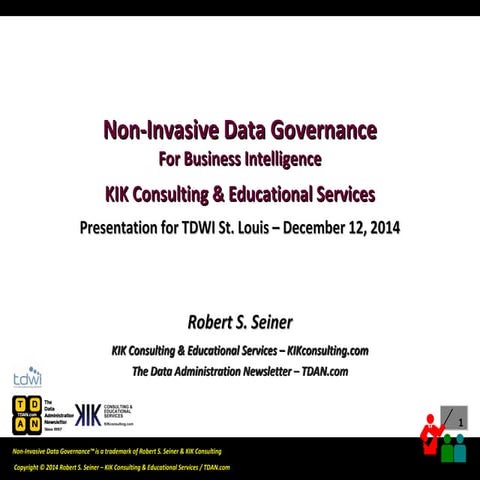 Bob Seiner at TDWI St. Louis | PPT