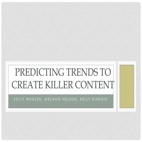 Creating Killer Content | PPT