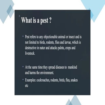 Pest management and its process parameters | PPTX