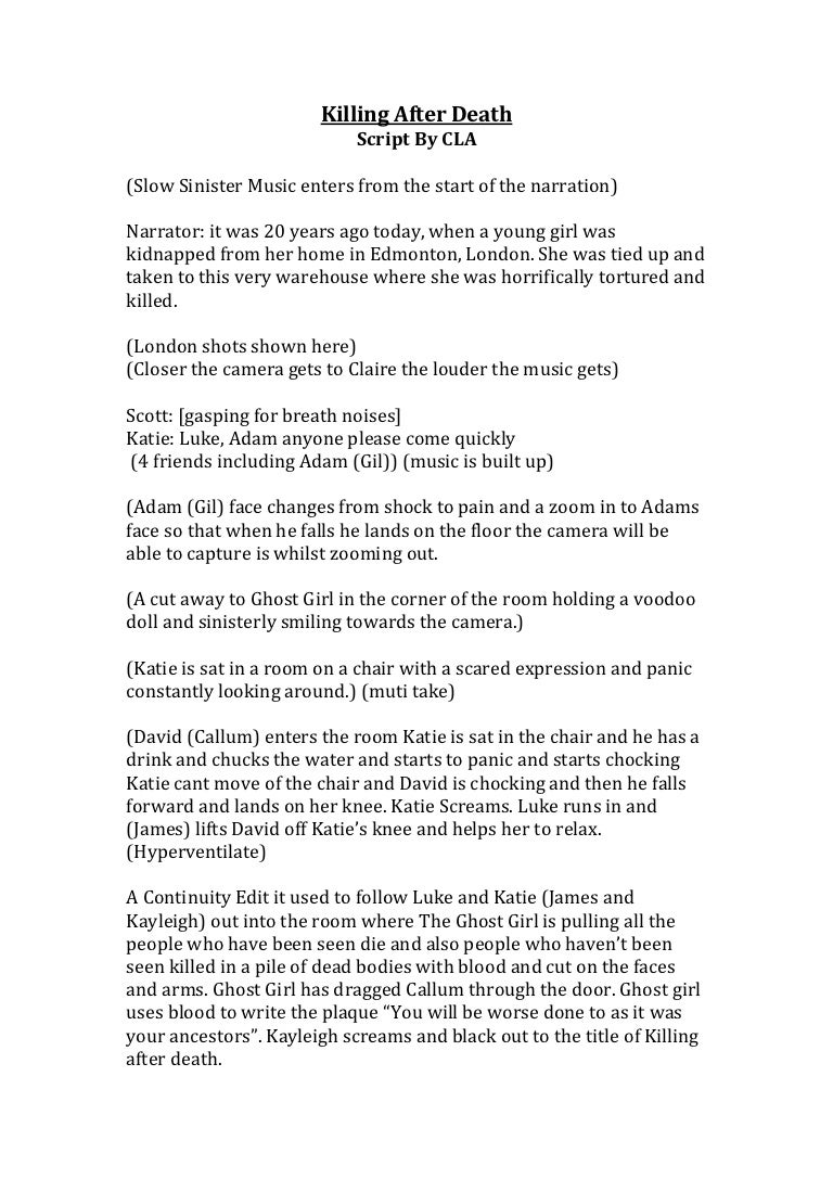 Killing after death script