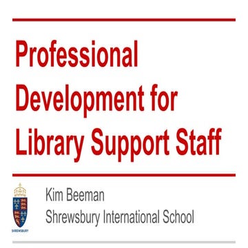 Professional Development for Library Support Staff | PDF