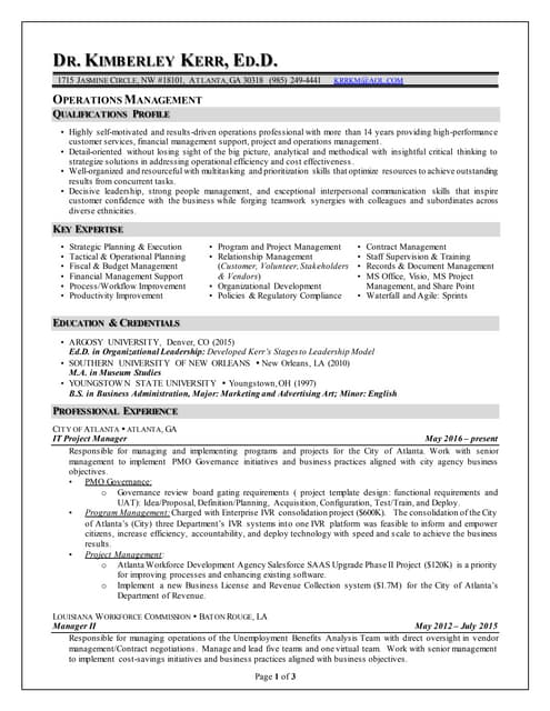SPD Resume 2016 | PDF | Business Administration | Business