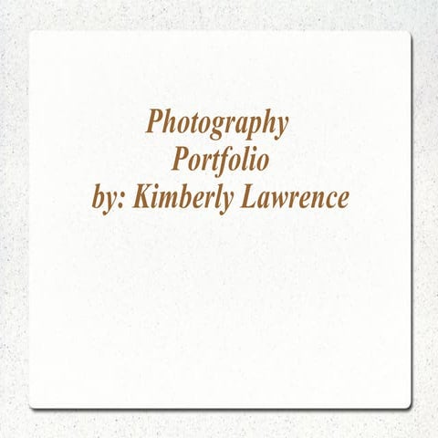 Kimberly lawrence portfolio presentation | PPT