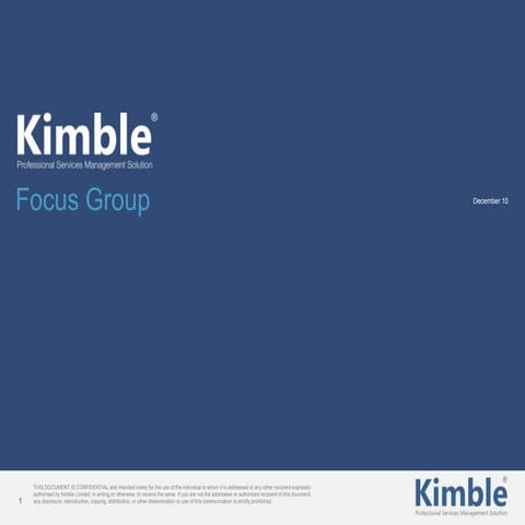 Kimble Vision Focus Group V0.6 U S | PPTX | Computer Software and ...