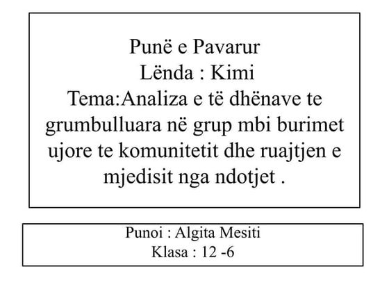 Ndotja e ujit | PPTX