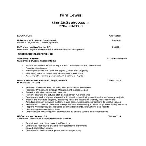 Kim lewis resume32718 | PDF