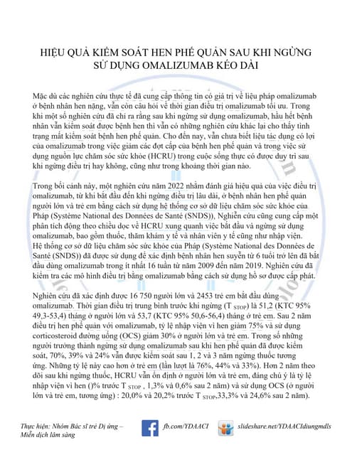 Thuốc sinh học điều trị trong hen phế quản | PDF