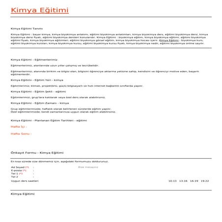 Genel Kimya | PPTX
