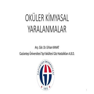 KİMYASAL YARALANMALAR. kimyasal yaralanmalar | PPTX