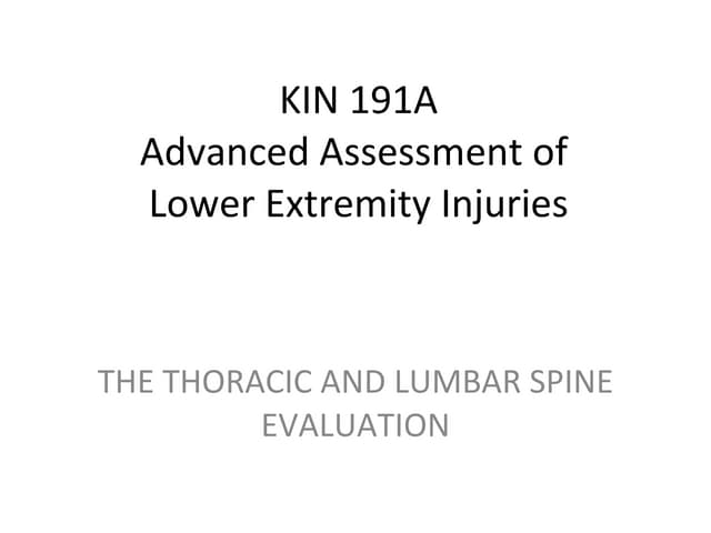 Lumbar spine physical examination in physiotherapy.pptx