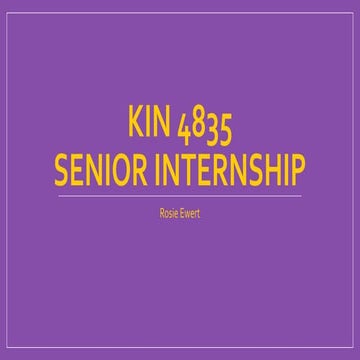 Senior Internship Presentation | PPTX