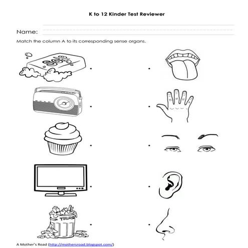 Kinder Test Reviewer (K to 12) March | PDF