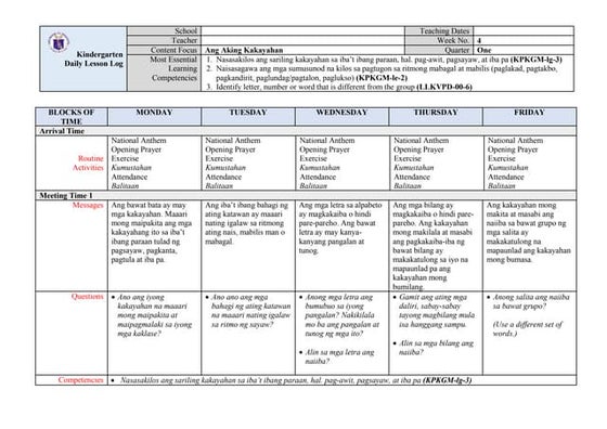 A detailed lesson plan in kinder | PDF