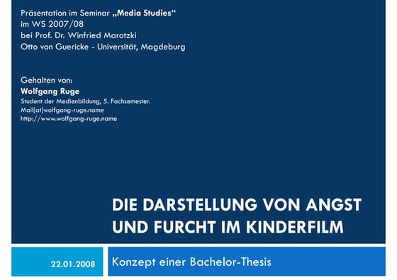 Präsentation Kolloquium Masterarbeit - Beispiel | PPT