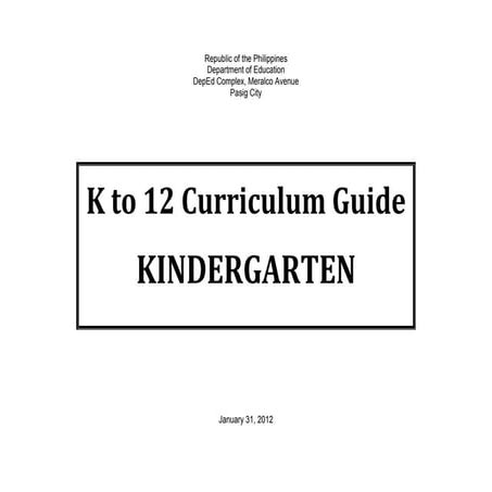Kindergarten curriculum-guide | PDF