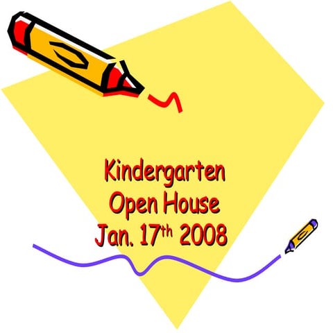 Kindergarten Open House 2008 | PPT