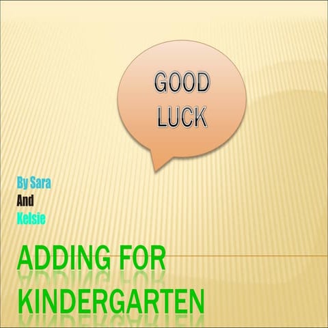 Kindergarten Addition 2 | PPT
