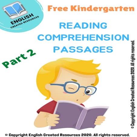 Kindergarten reading comprehension part 2 | PDF