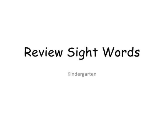 Phase 2 High Frequency Words | PPT