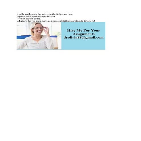 Kindly go through the article in the following link- Payout Definition.docx