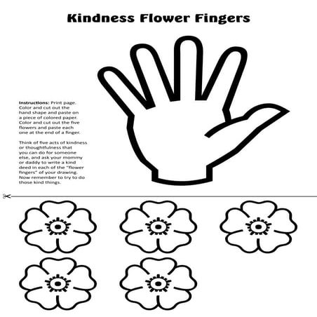 Kindness Flower Fingers | PDF