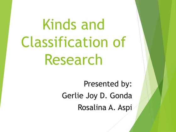 Classification of research | PPT