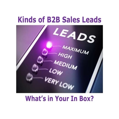 Kinds of B2B Sales Leads | PPTX