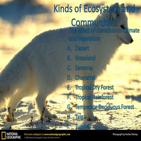 Kinds of ecosystem and communities | PPTX
