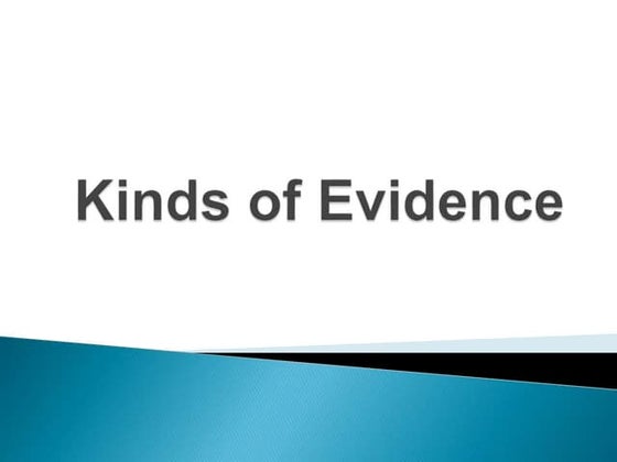 Types of Evidence | PPTX