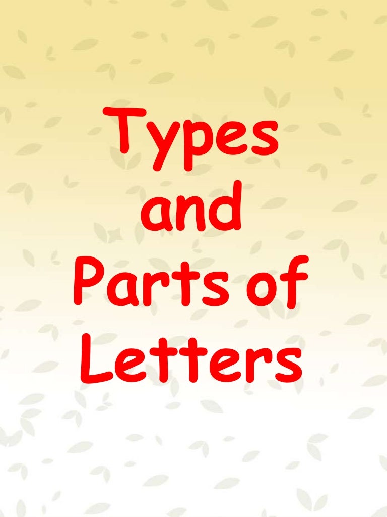 Kinds Of Letter kinds-of-letter