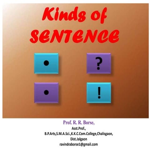 Kinds of sentences | PPT