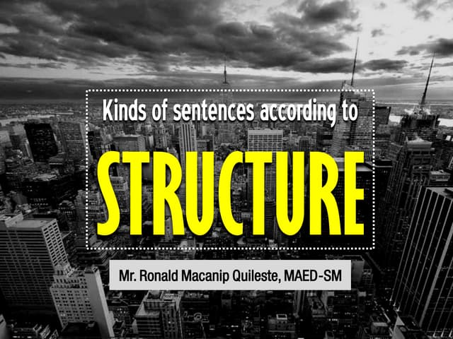 Types of sentences according to structure | PPTX
