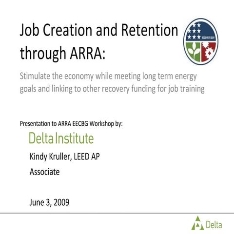 Kindy Kruller Arra Jobs Presentation 060309 | PPT