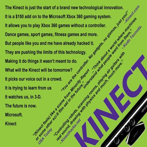 Kinect for Xbox 360: the world's first viral 3D technology | PPTX