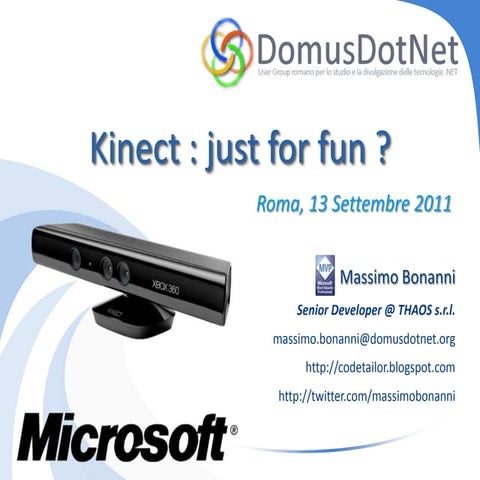 Kinect : Just for fun? | PPT