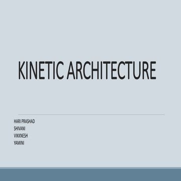 Kinectic structures | PPTX