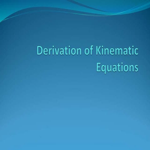Kinematics powerpoint